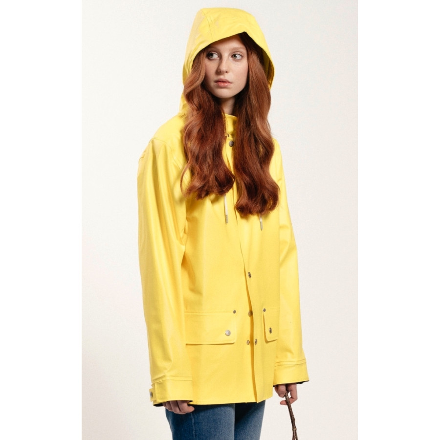 GRUNDENS Originals Sandhamn 309 GUL retro regnjakke, fritid